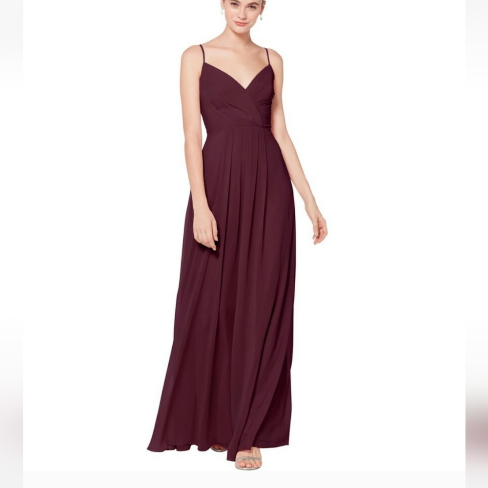 Bill Levkoff Burgundy Chiffon Gown - Gem